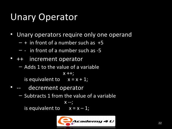 Operation and expression in c++