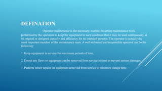 Operation and maintanance | PPTX