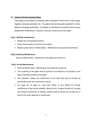 Operation and Maintenance of Gates | PDF