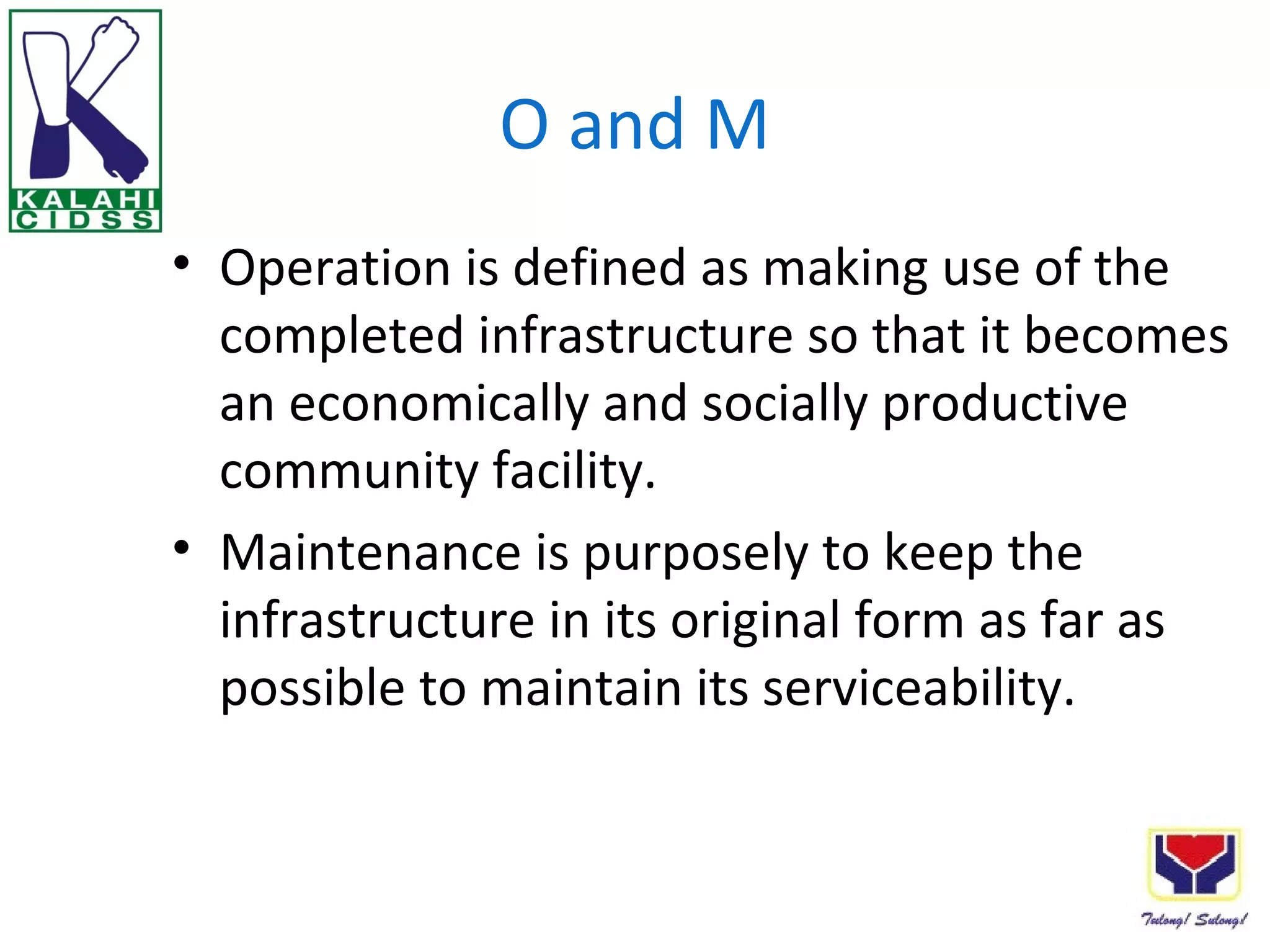 Operation and maintenance (o&m) | PPT