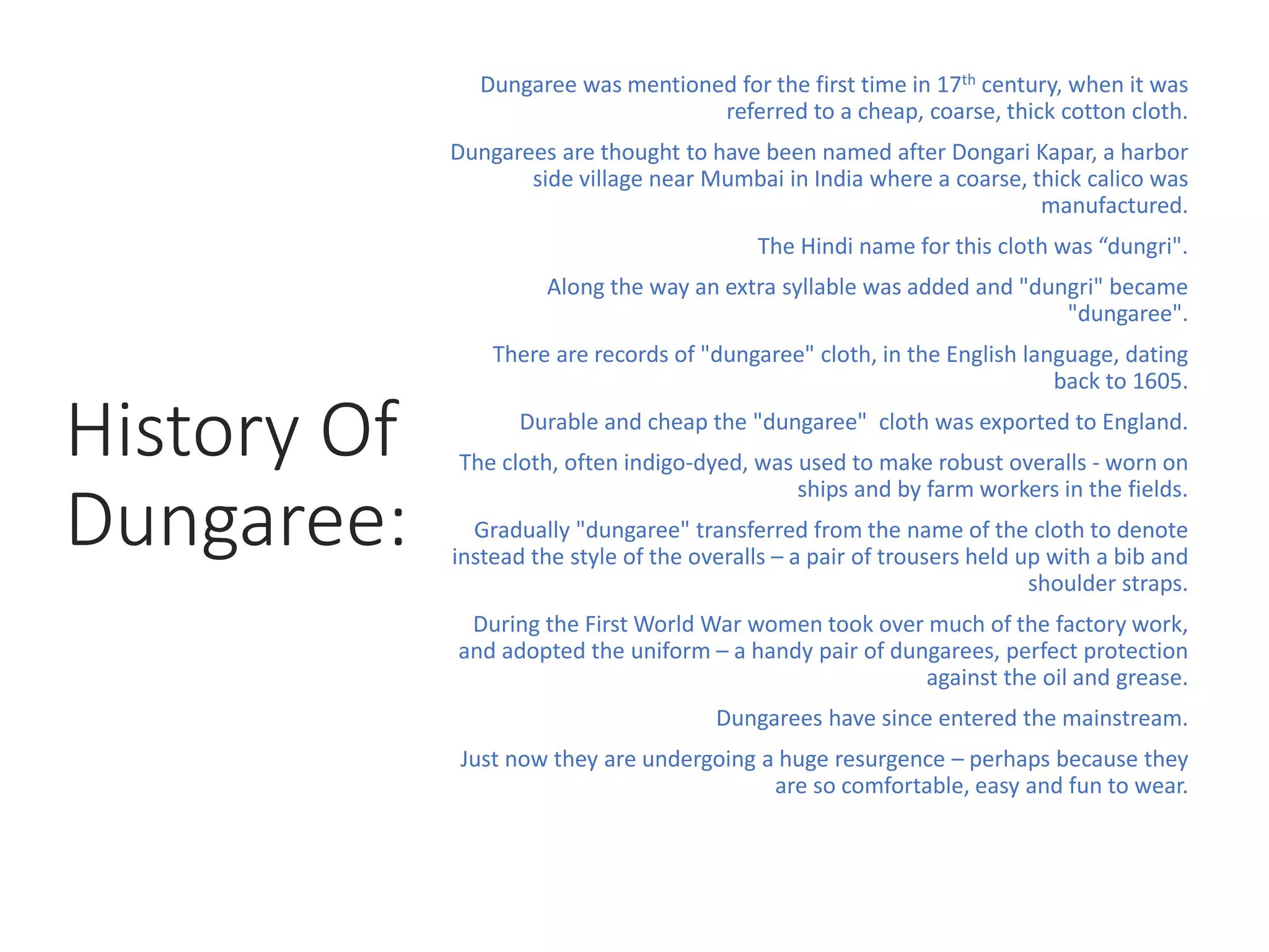 Operation bulletin of dungaree | PPTX