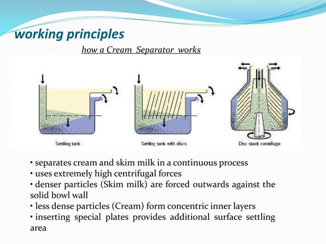 Operation,care and maintenance of cream separator | PPTX | Food & Drink