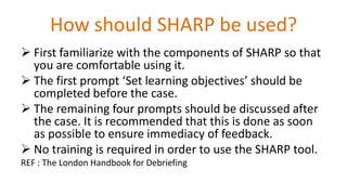 Operation debrief SHARP Tool | PPTX