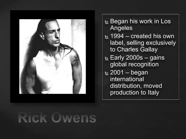 Assignment - Holt Renfrew's Operation Dude: Rick Owens | PPT