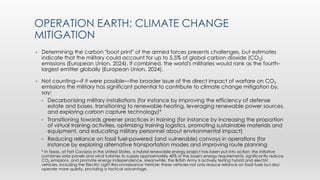 Operation Earth: Integrating Eco-Friendly Practices into the Military | PDF