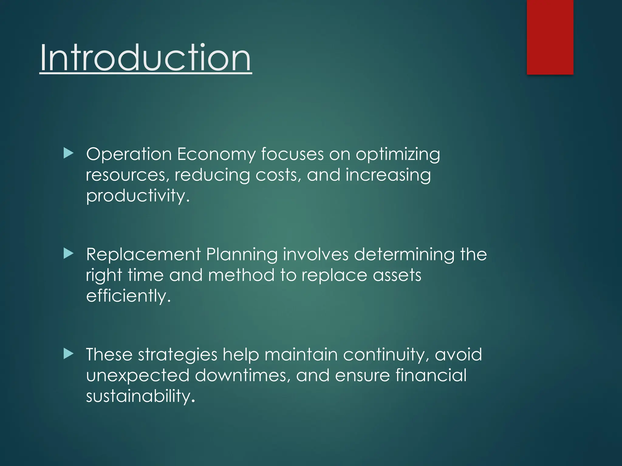 Operation Economy and Replacement Planning..pptx