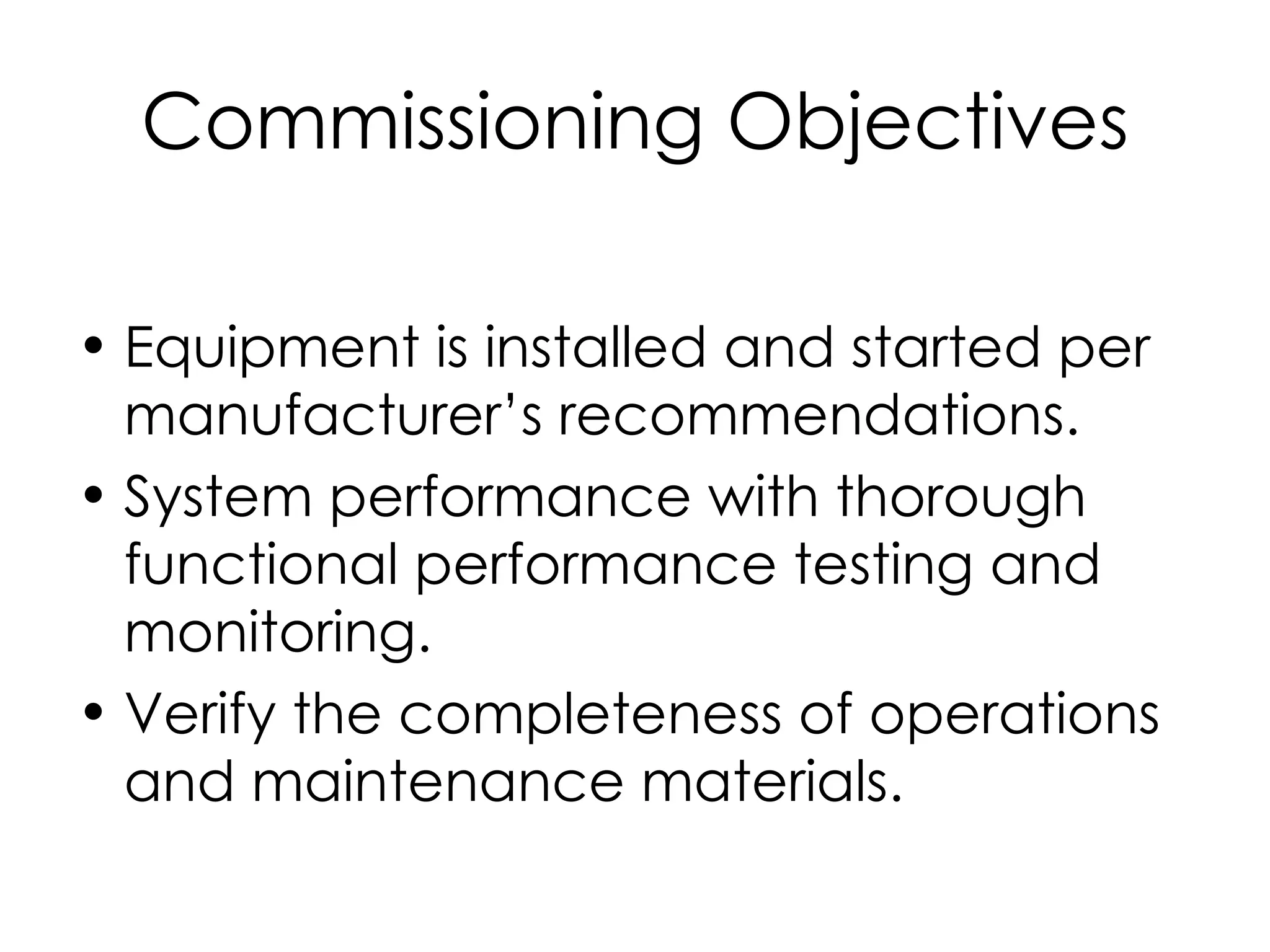 Commissioning and Operations | PPT