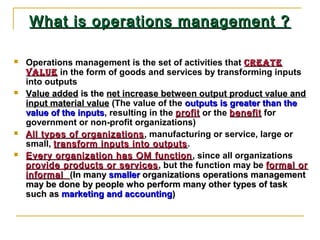 Operation management | PPT