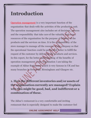 Operation management | DOCX
