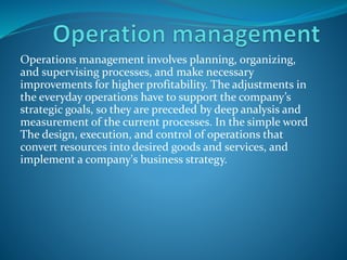 Operation management | PPT