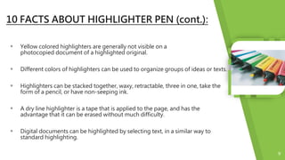 Operation management of Highlighter Pen. | PPT