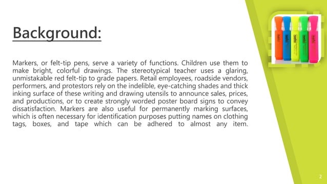 Operation management of Highlighter Pen. | PPT