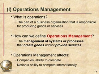 Operation management intro | PPT