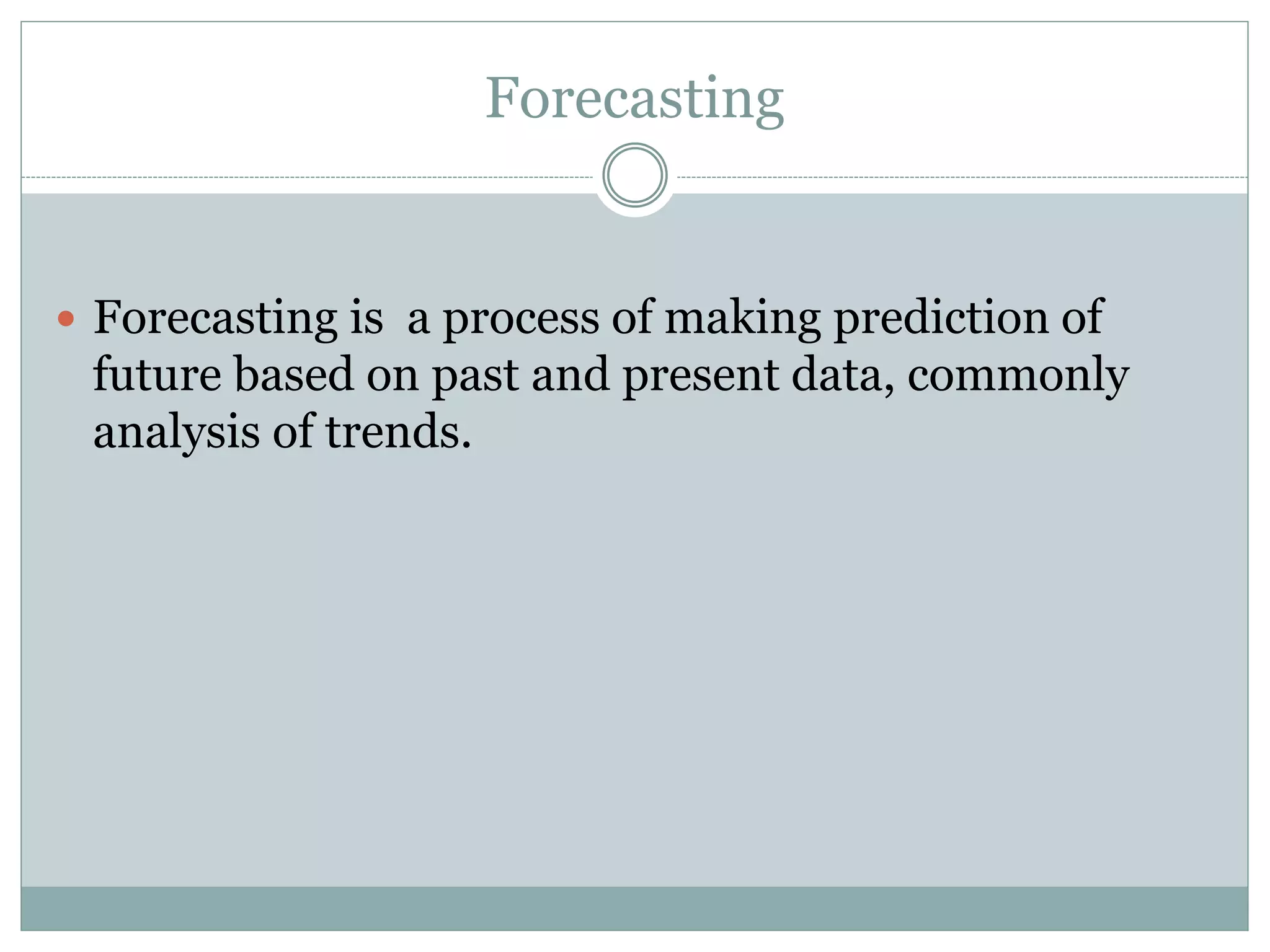Forecasting -Operation management presentation | PPTX