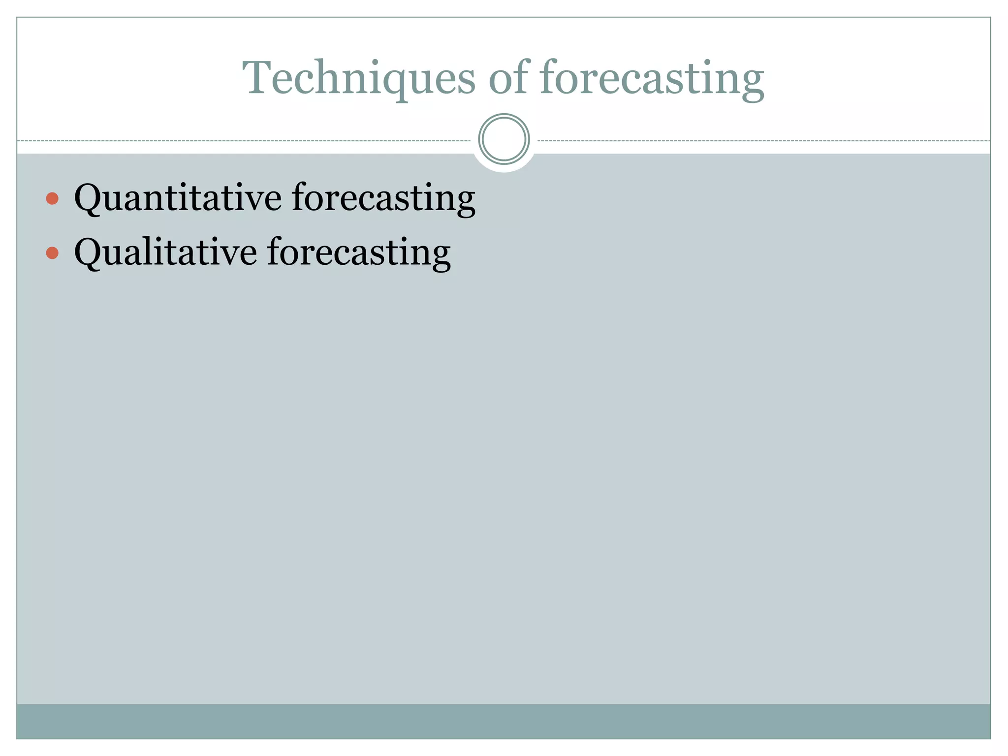 Forecasting -Operation management presentation | PPTX