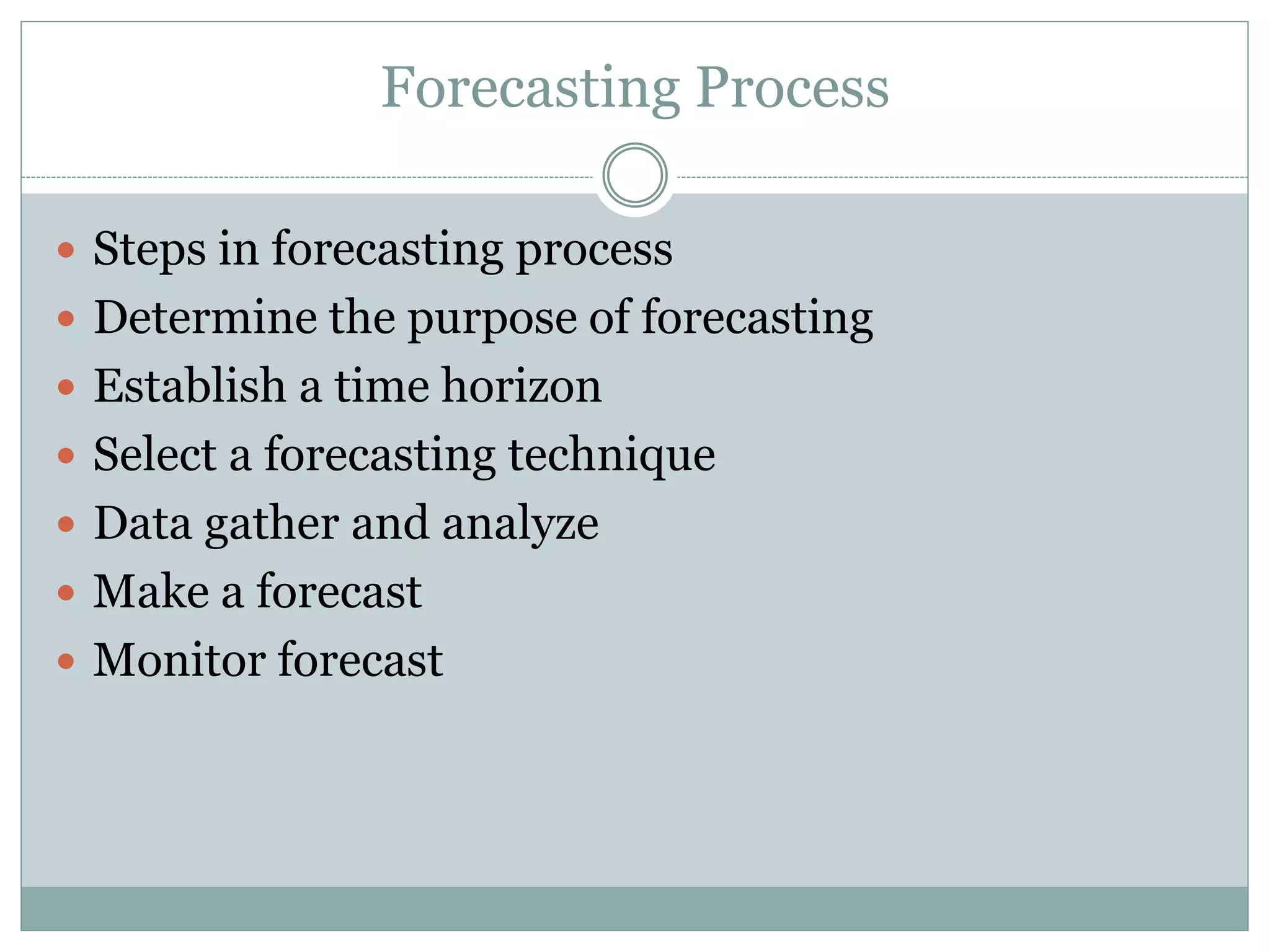 Forecasting -Operation management presentation | PPTX