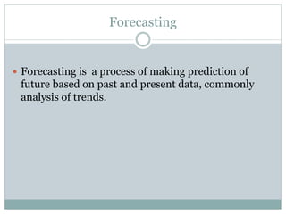 Forecasting -Operation management presentation | PPTX