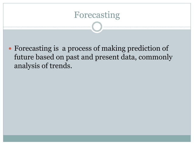 Forecasting -Operation management presentation | PPTX