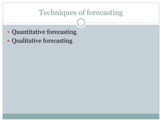 Forecasting -Operation management presentation | PPTX