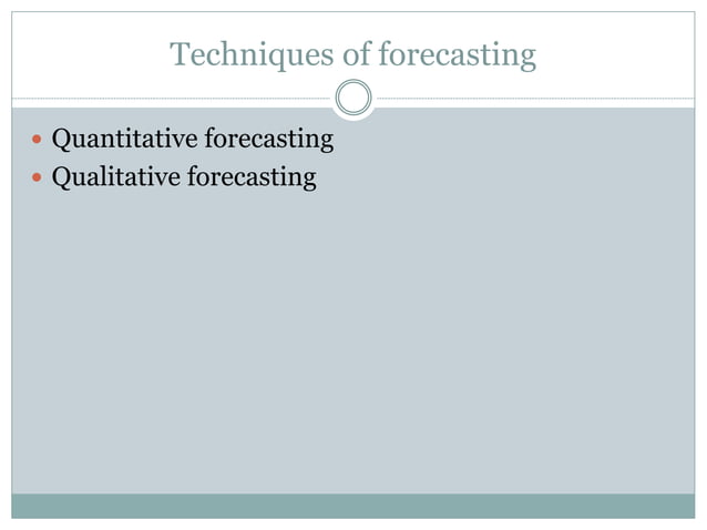 Forecasting -Operation management presentation | PPTX