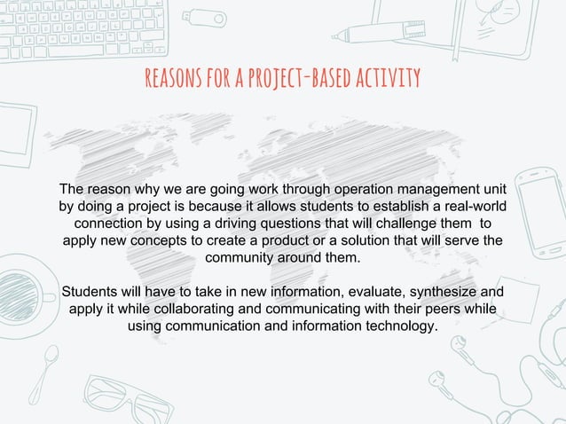 Operation management project-based learning | PPT