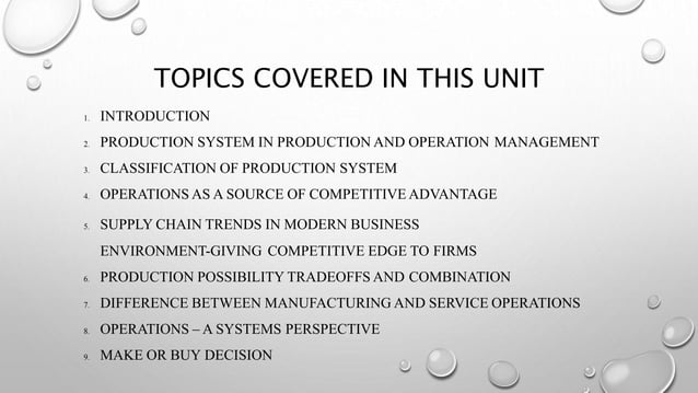 Operation management | PPT