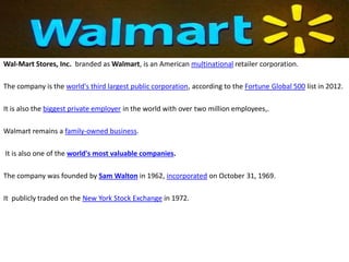 Presentation on Walmart | PPTX