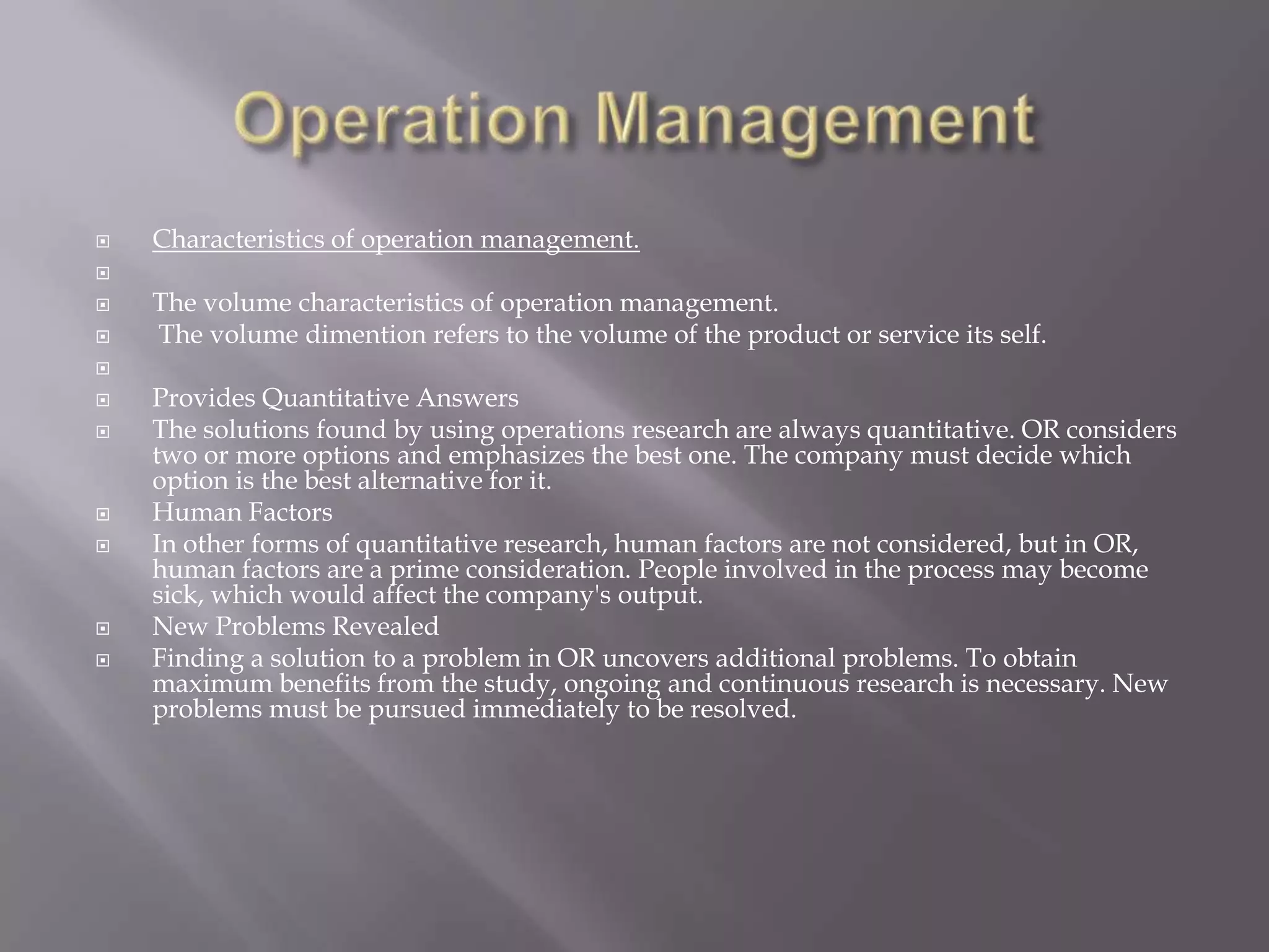 Operation management | PPT