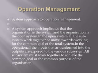 Operation management | PPT