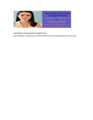operation management assignment 3.docx