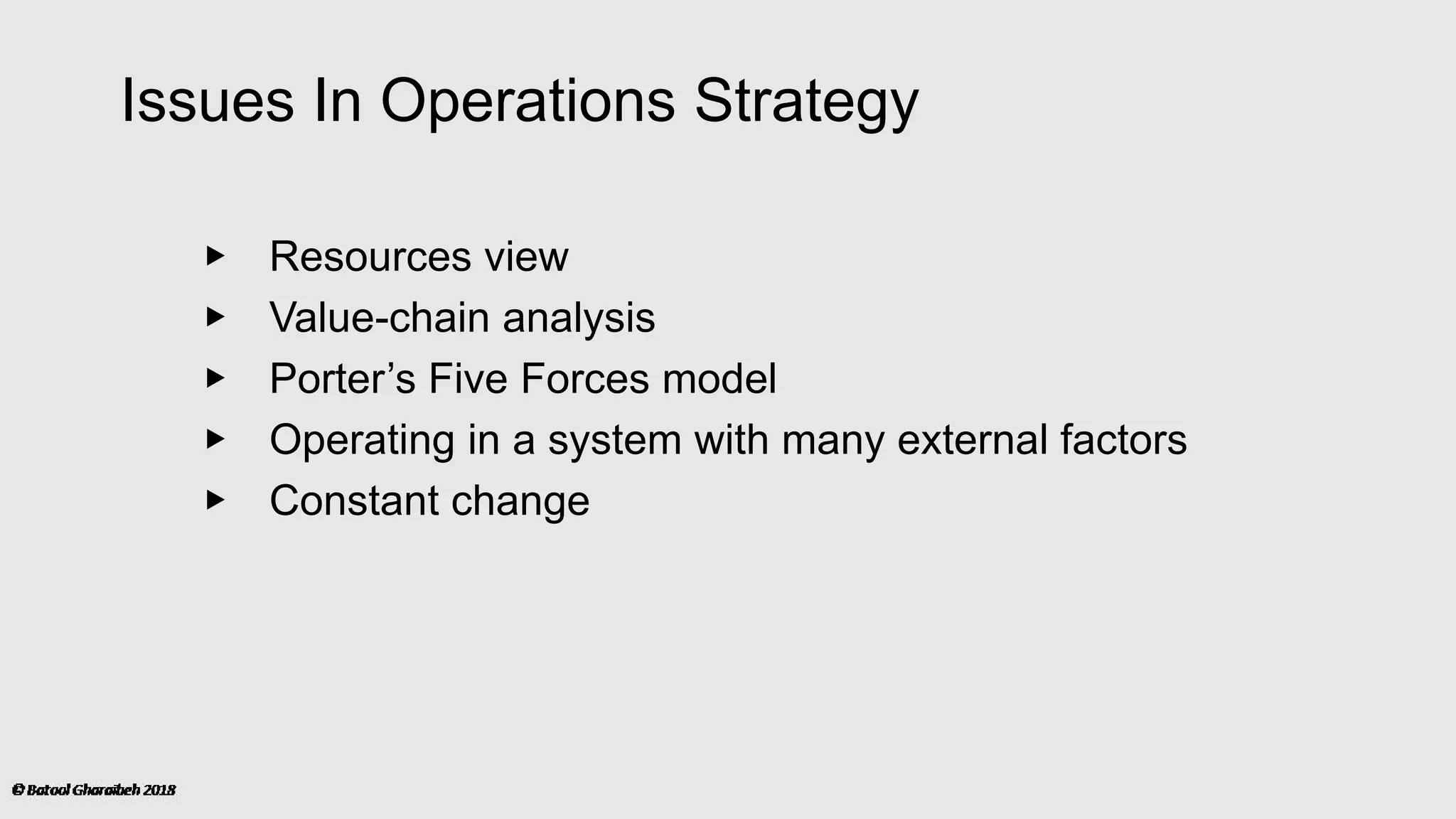 the global environment and operations strategy Operation management | PPSX