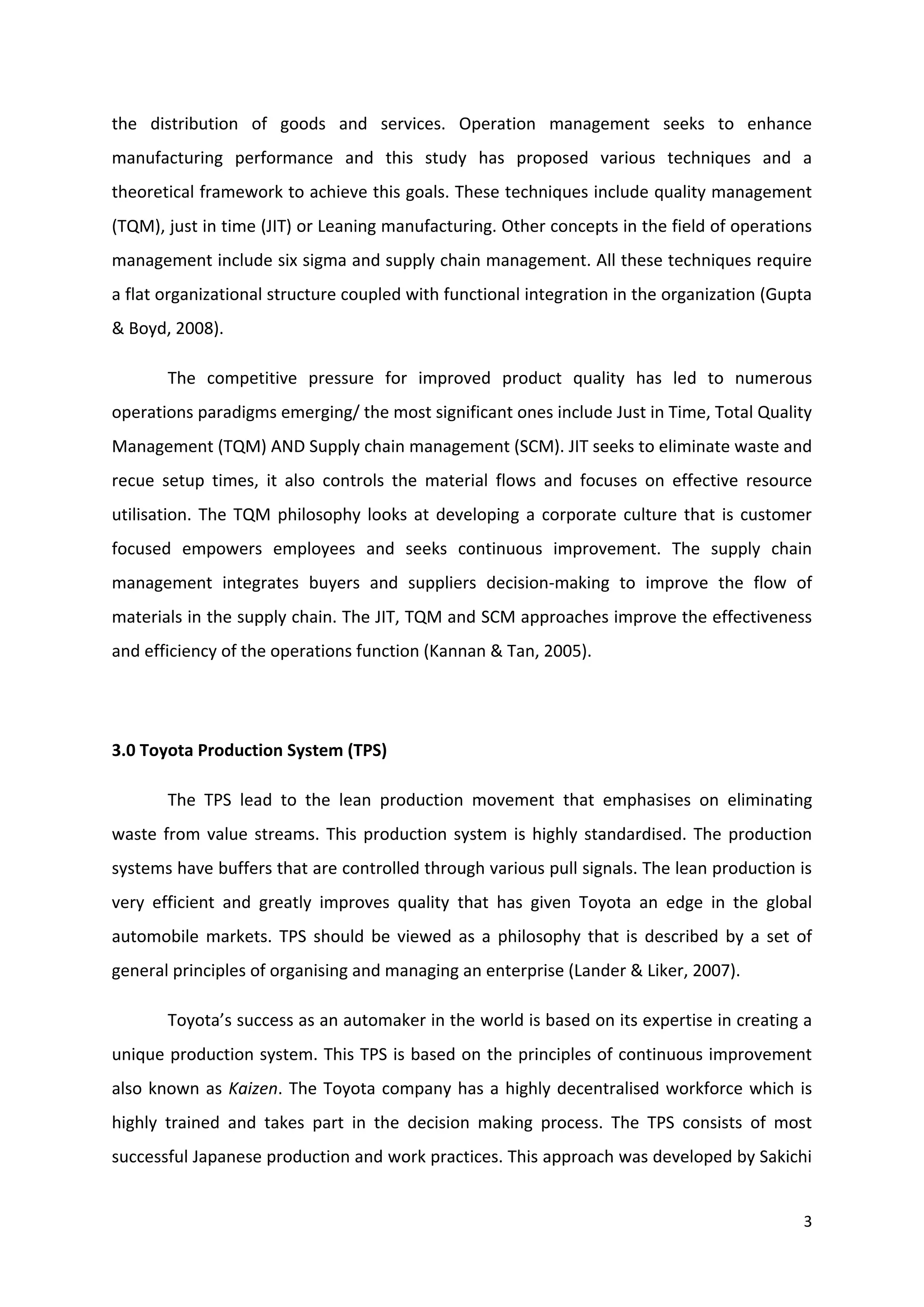 Operation management, toyota production system | PDF