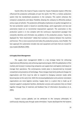 Operation management, toyota production system | PDF