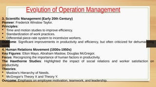 OPERATION MANGEMENT- UNIT 1 important for | PPTX