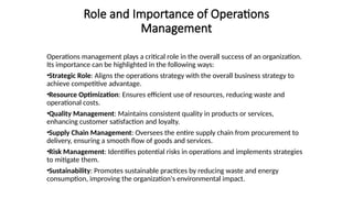 Operation & production Management unit -2,concet, | PPT