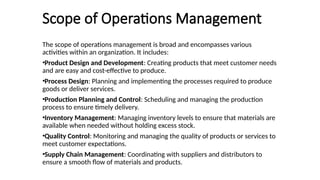 Operation & production Management unit -2,concet, | PPT