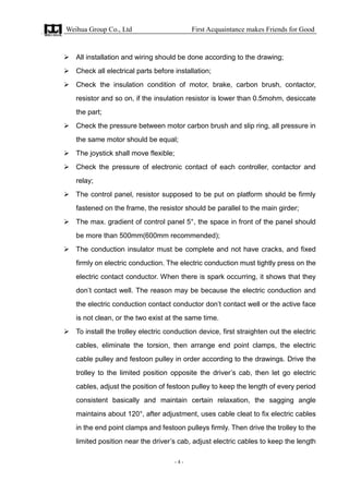 Operation manual of overhead__ crane.DOC