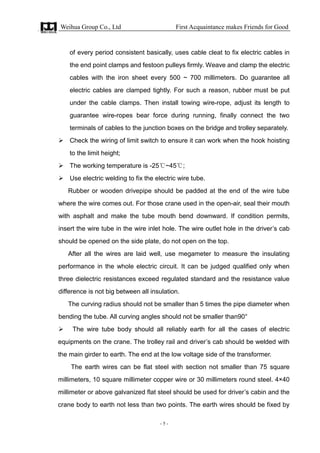 Operation manual of overhead__ crane.DOC