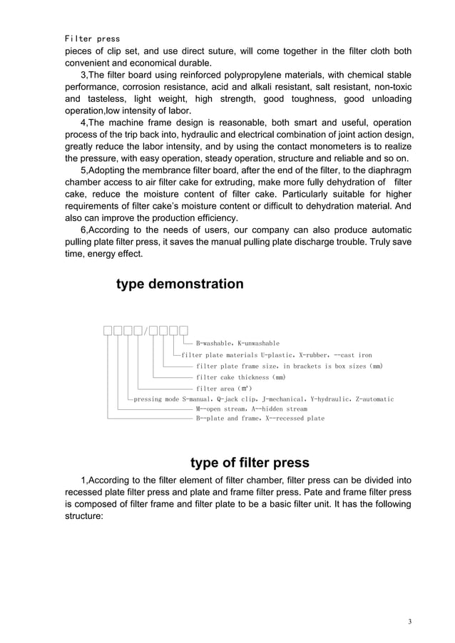 Operation manuals of filter press | PDF | Home Appliances | Home & Garden