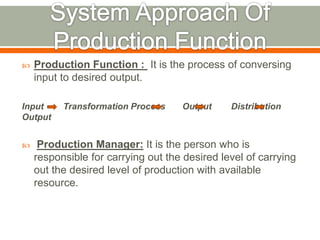 Introduction to Operation Management | PPTX
