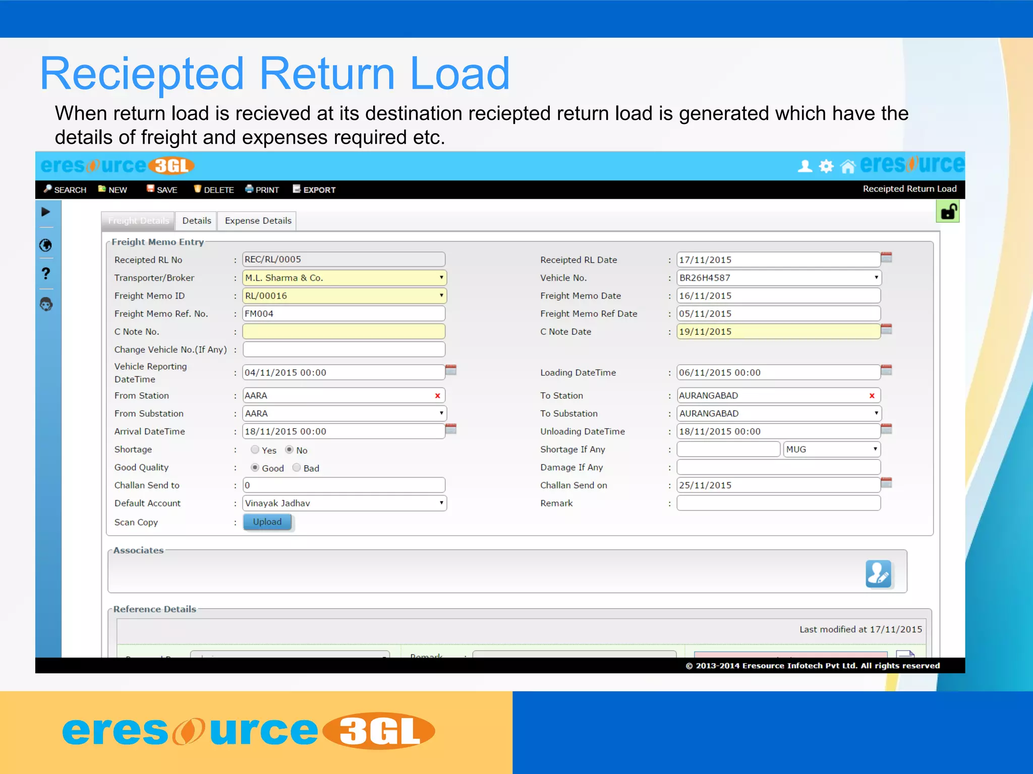 eresource 3GL ERP | ERP For Transportation Business | Operation Module ...