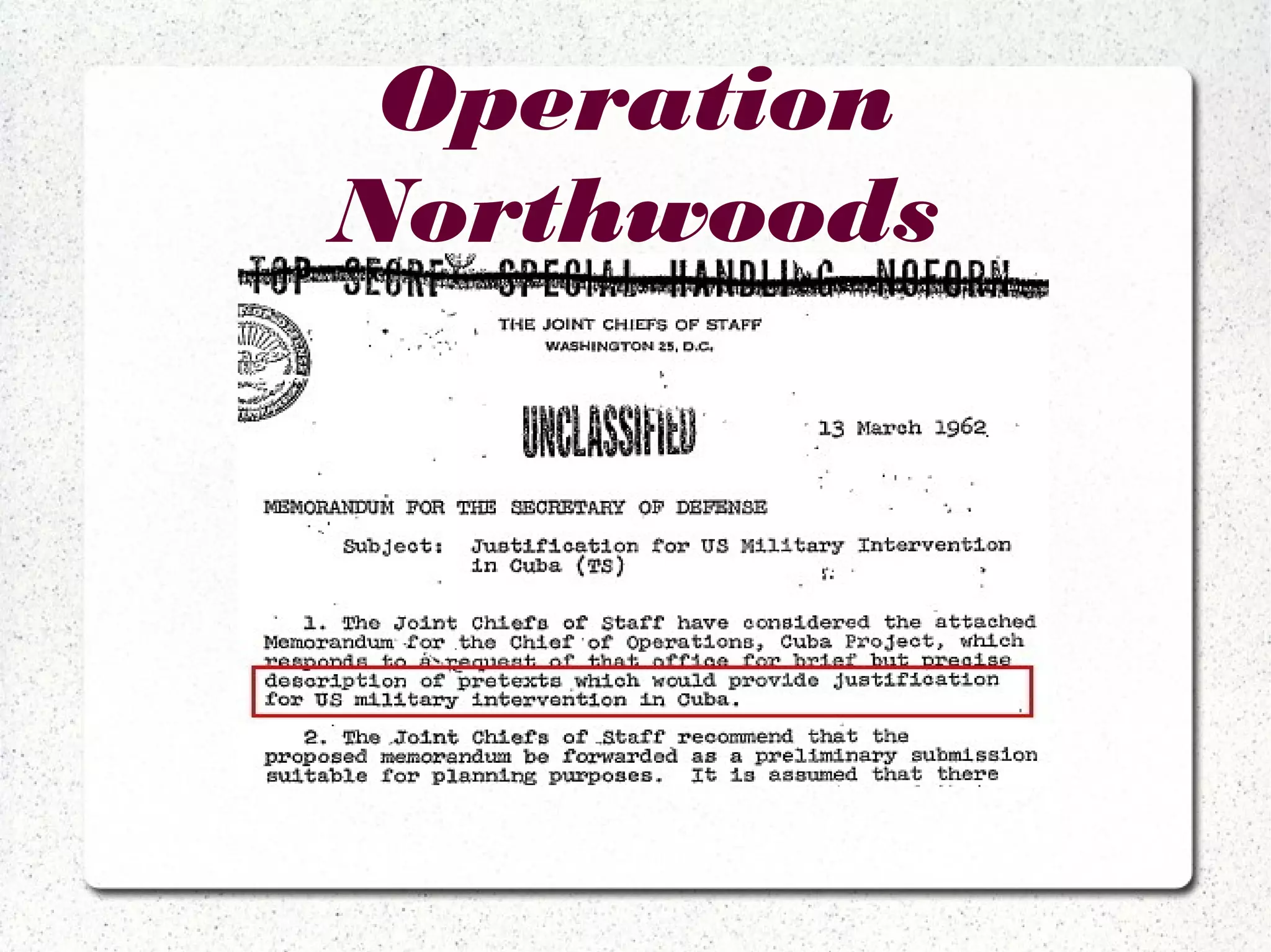 Cocktails With the CIA, Episode 6: Operation Northwoods | ODP
