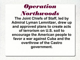 Cocktails With the CIA, Episode 6: Operation Northwoods | ODP