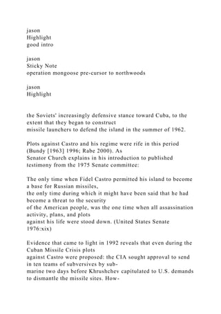 Operation Northwoods The Pentagons Scripts for Overthrowing .docx