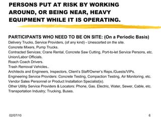 Operation Of Heavy Equipment In The Present Of Personnel Rr | PPT