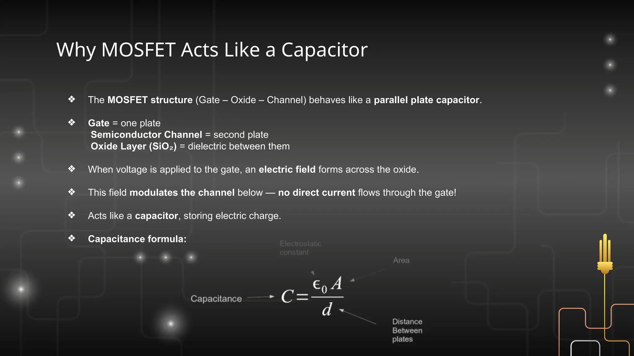 operation of MOSFET and how MOSFET act as a capacitor.pptx