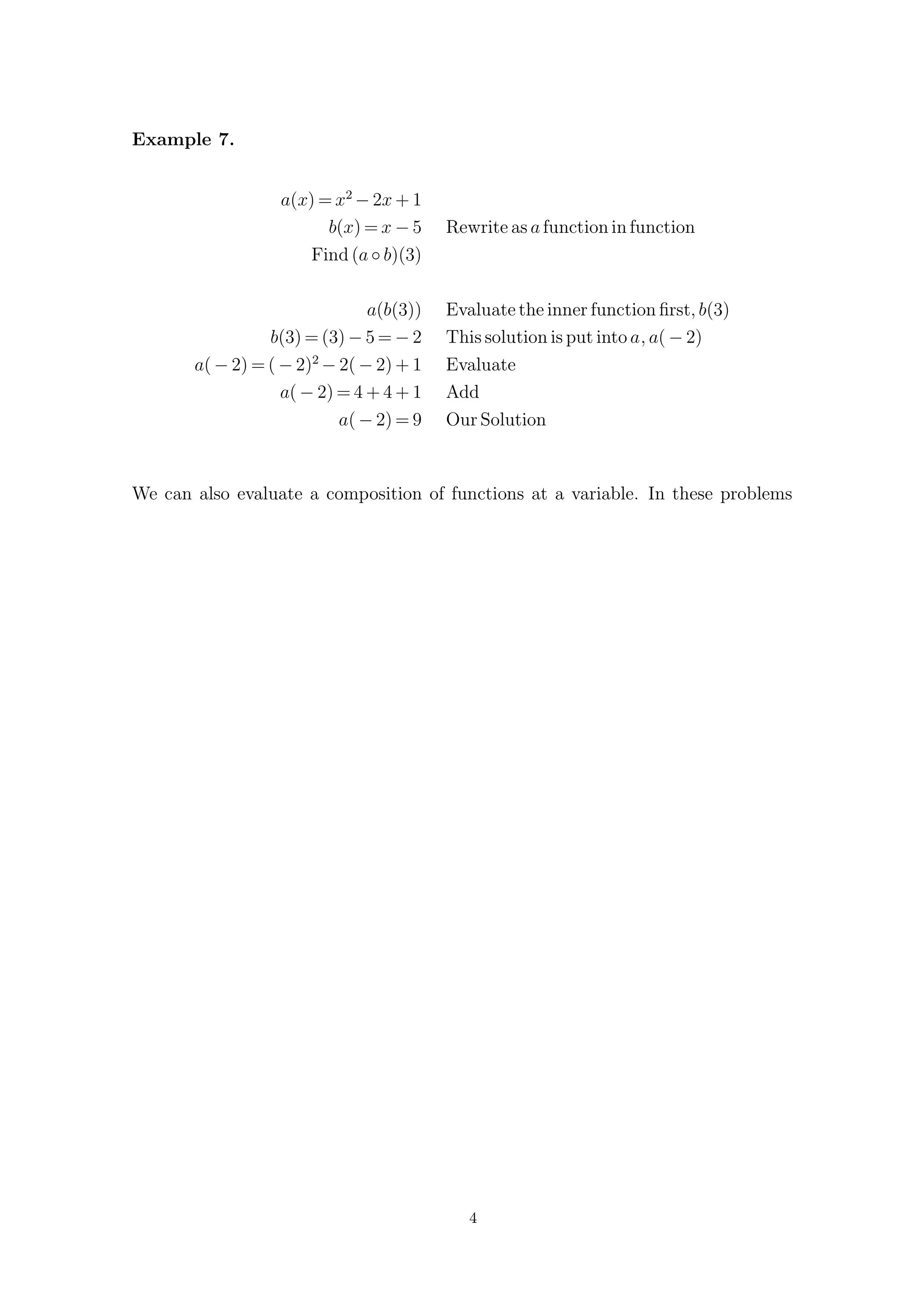 Operation on functions | PDF