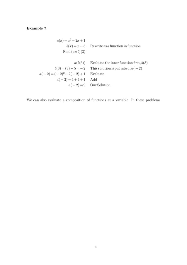 Operation on functions | PDF