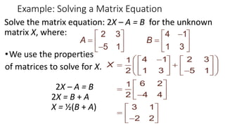 Operation on Matrices.pptx | Free Download
