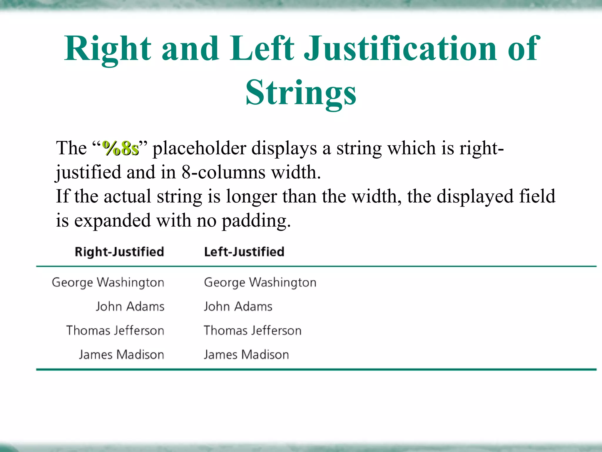 Operation on string presentation | PPT